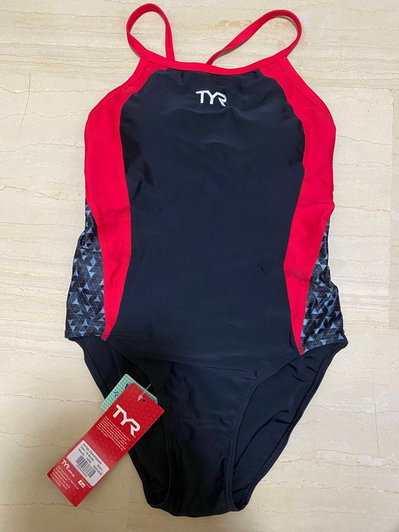 TYR Auriga Diamondback Swimsuit in Red/Black, Women's Fashion, Swimwear ...