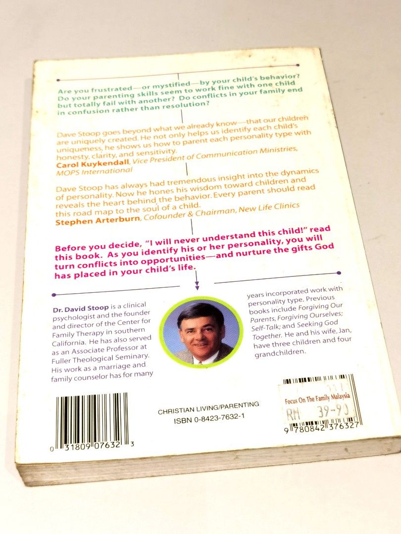 Understanding Your Child's Personality Book By Dr David Stoop, Hobbies ...