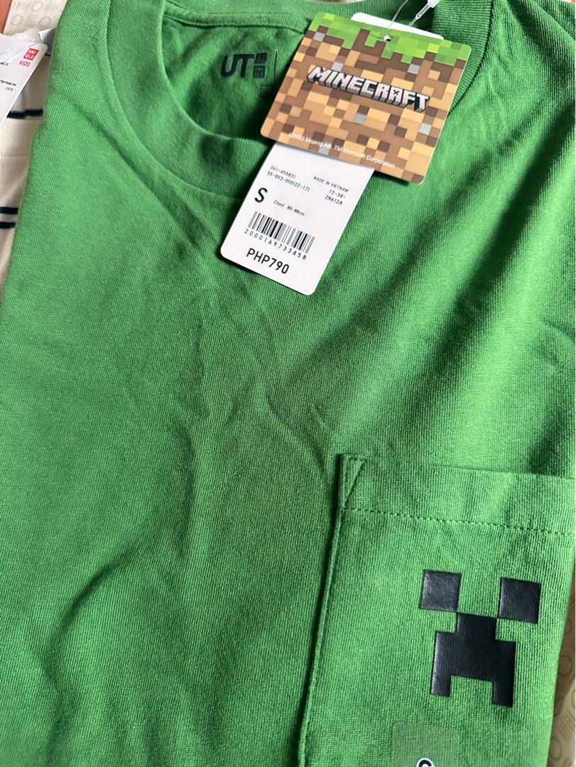 UNIQLO Minecraft Shirt, Men's Fashion, Tops & Sets, Tshirts & Polo ...