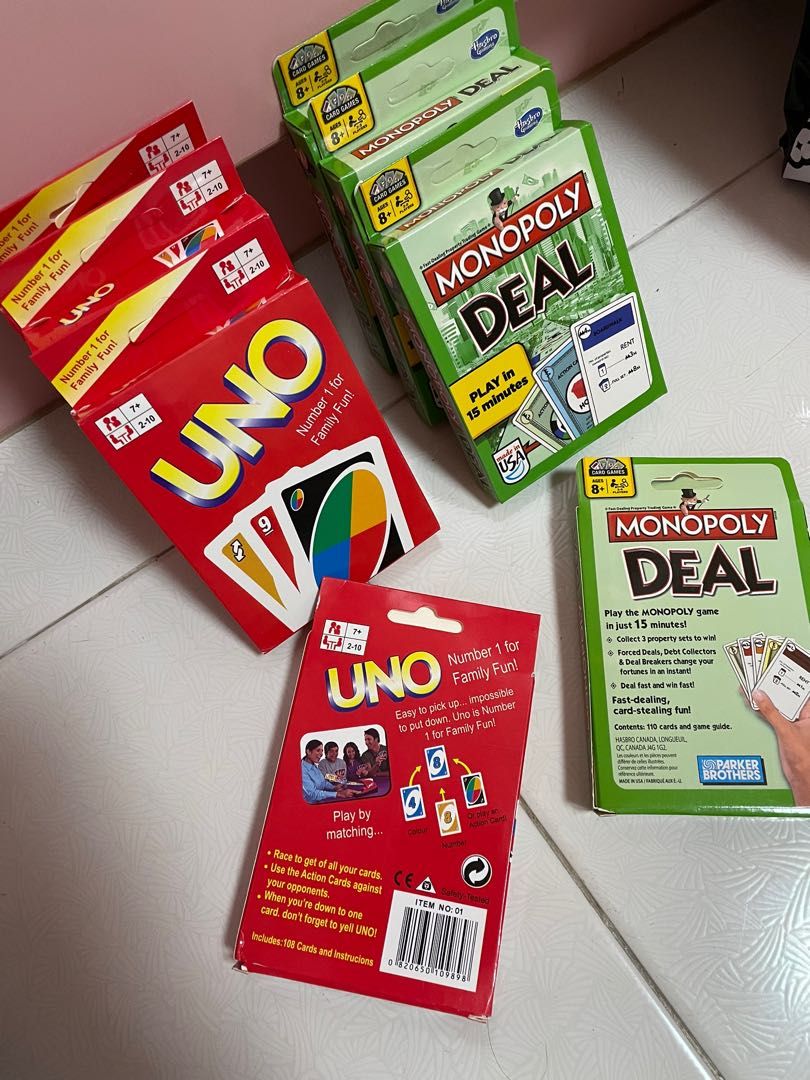 UNO & Monopoly Deal, Hobbies & Toys, Toys & Games on Carousell