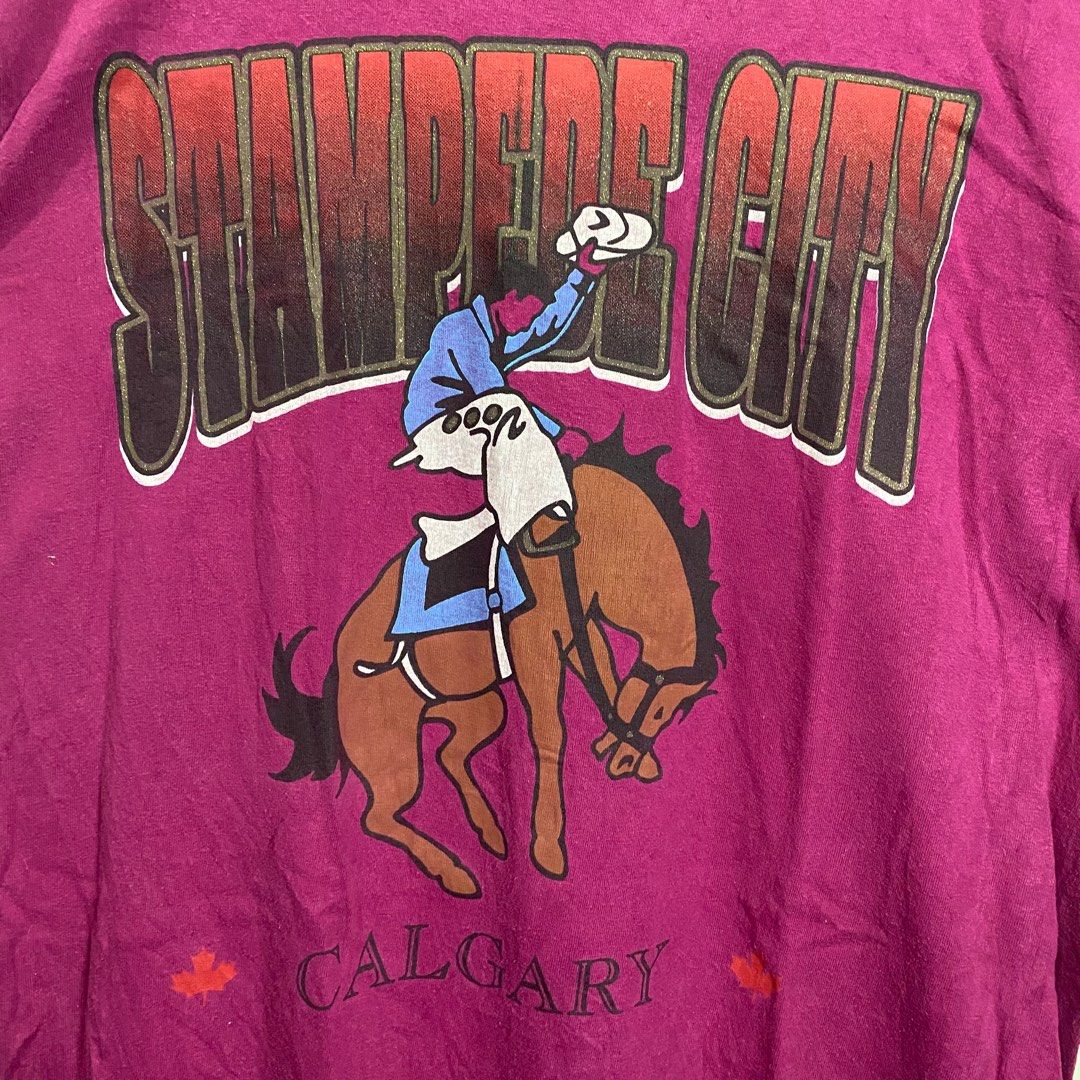 Vintage 1990s Stampede City Calgary Tee, Men's Fashion, Tops & Sets ...