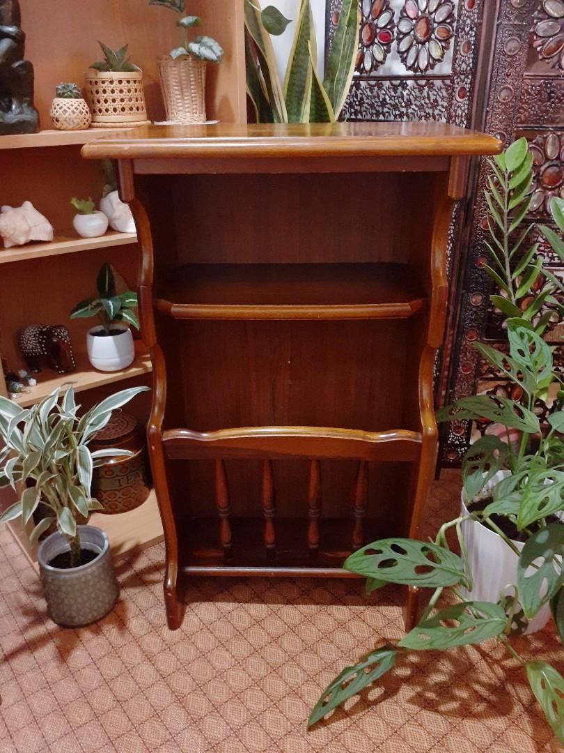 3-tier Vintage karimoku wooden spindles multipurpose side table ...