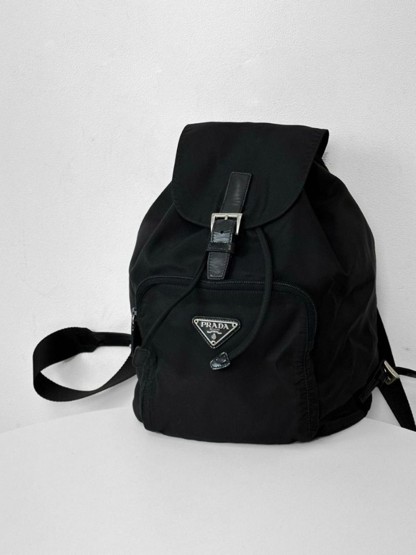 Vintage Prada Black Pocono One Pocket Mini Backpack, Luxury, Bags & Wallets on Carousell