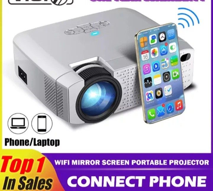 VIUIO D40W Mini Projector Screen Mirroring Sync Display For Phone ...