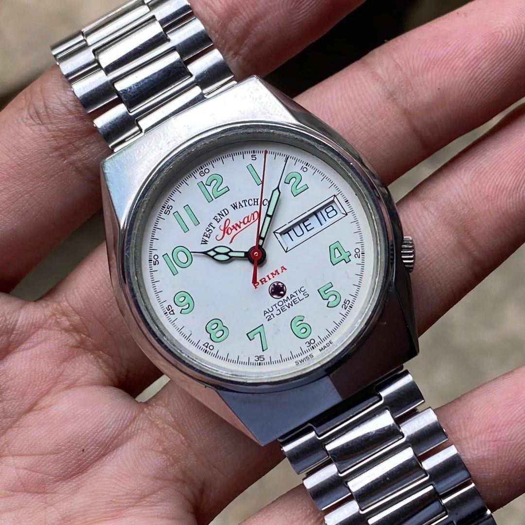 West End Watch Co. Lowan Prima Swiss Made Wristwatch, Men's Fashion ...
