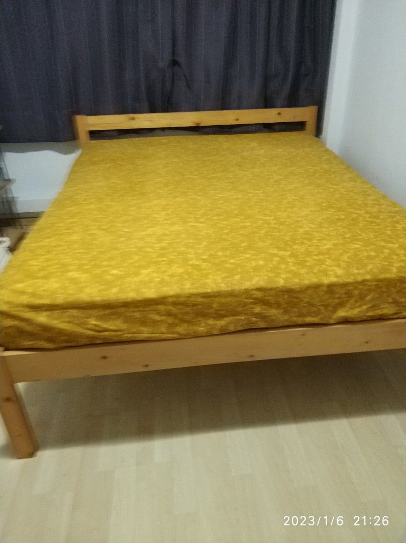 Wooden Queen Size Bed Frame Furniture And Home Living Furniture Bed