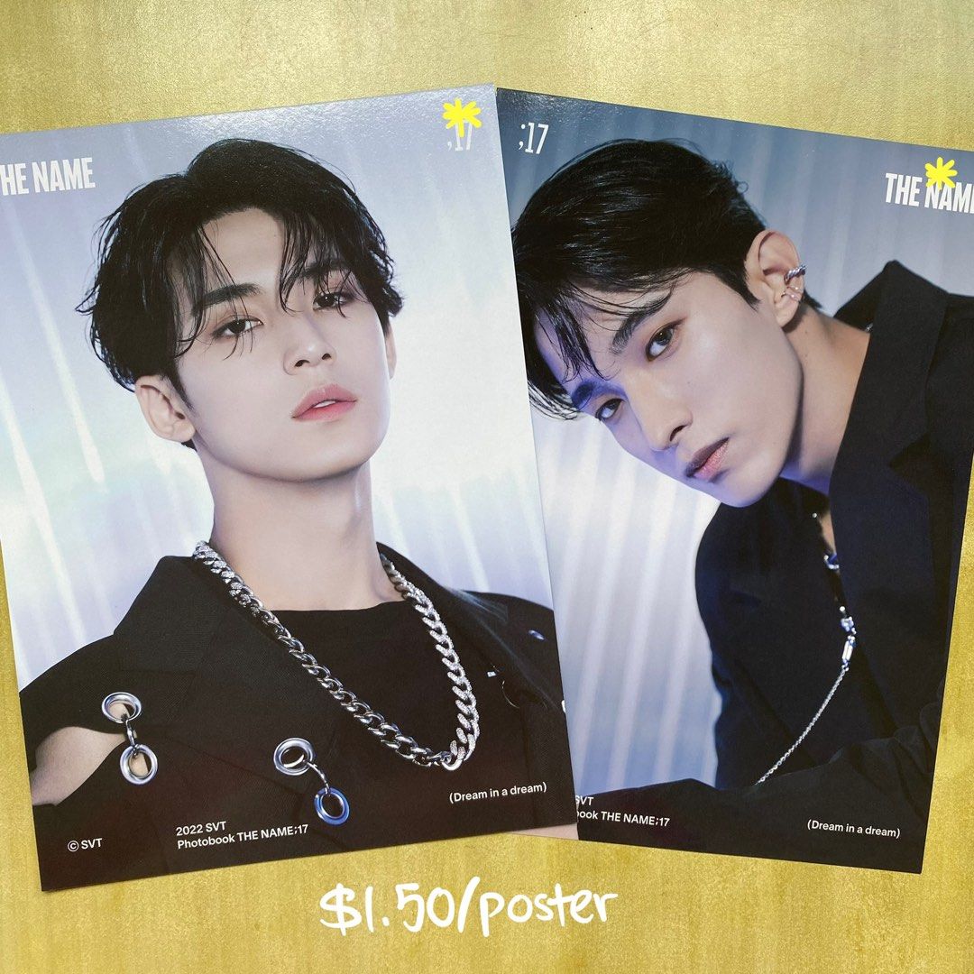 wts seventeen svt the name 17 pcs photocards poster inserts, Hobbies ...