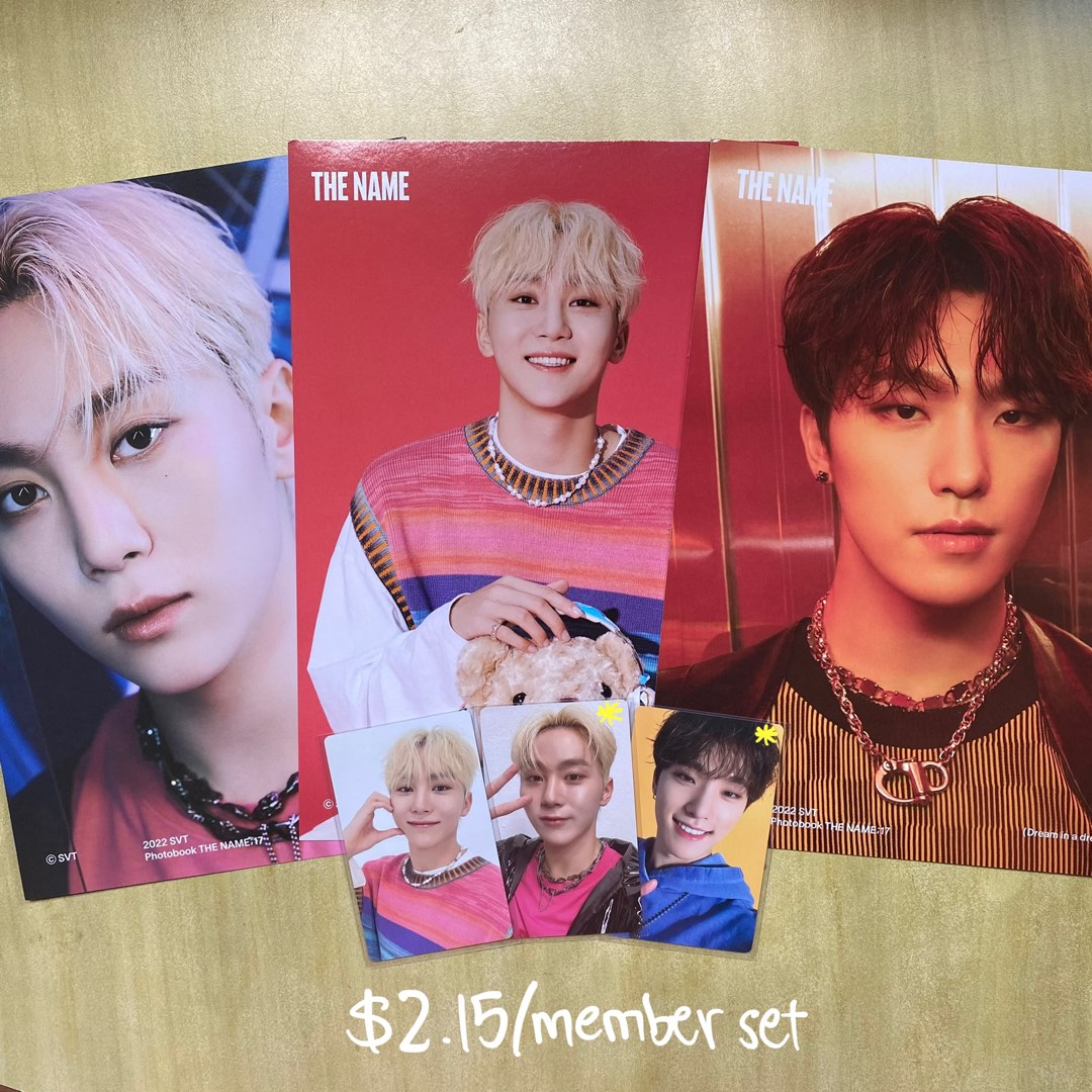wts seventeen svt the name 17 pcs photocards poster inserts, Hobbies & Toys, Memorabilia ...