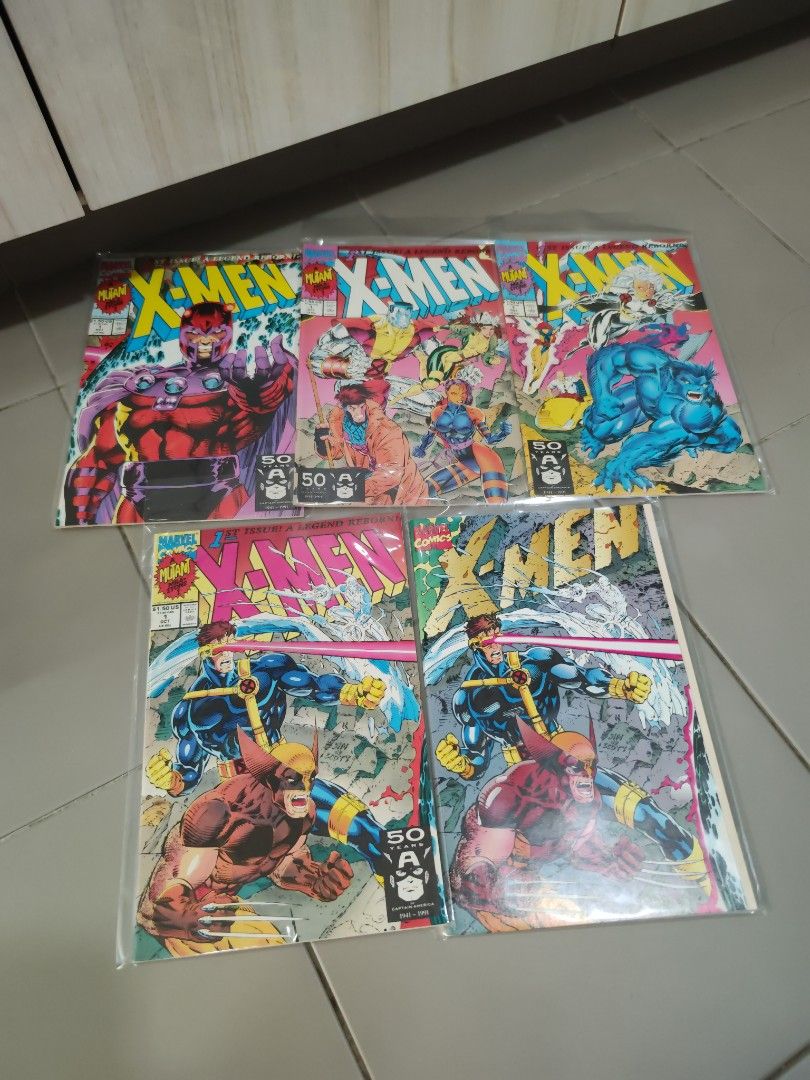 Xmen 1 5x variant covers complete set, Hobbies & Toys, Books ...