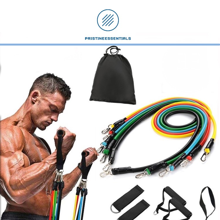 11 Set Variable Resistance Band, Sports Equipment, Exercise & Fitness ...