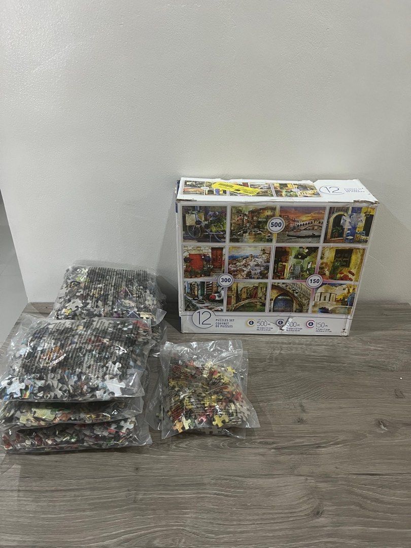 12 set puzzles (only 9 packs in box) As is, Hobbies & Toys, Toys ...