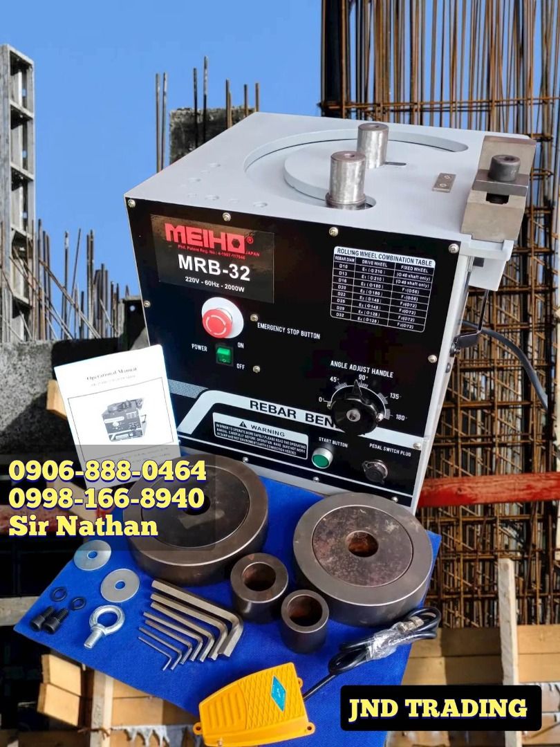 32mm Bar Bender Machine JAPAN, Commercial & Industrial, Construction ...