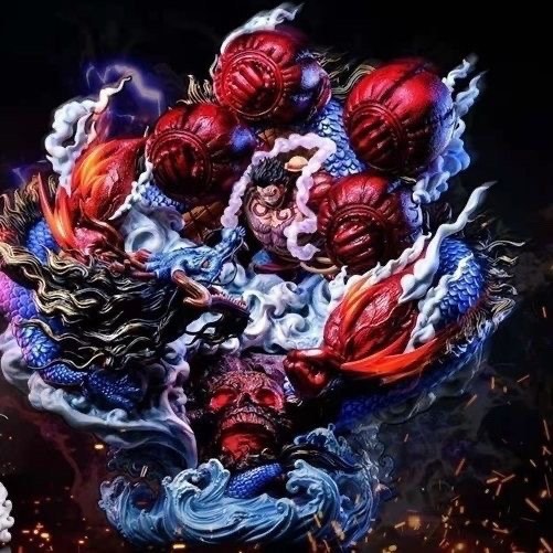 47CM One Piece The final fight-Luffy vs Kaido statue, Hobbies & Toys ...