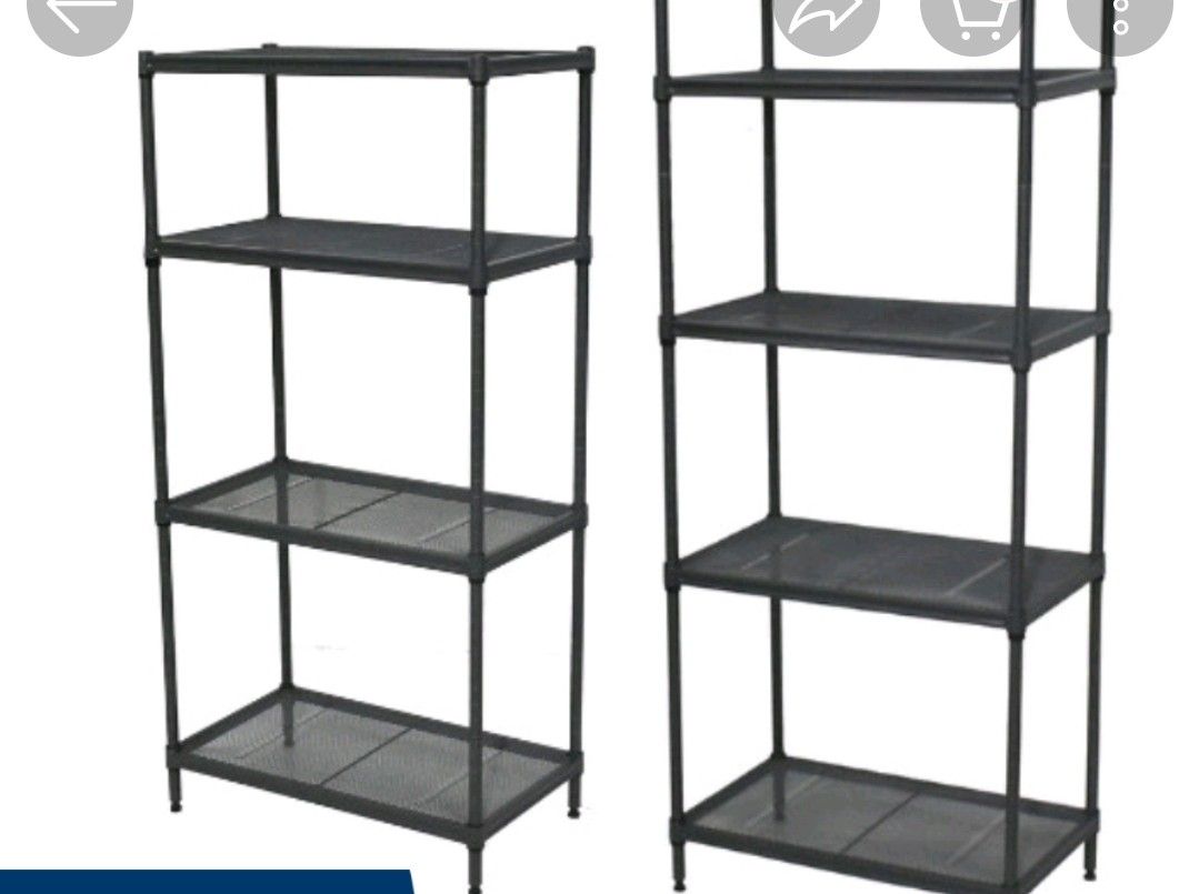 4 Tier Black Steel Rack Organizer, Furniture & Home Living, Furniture ...