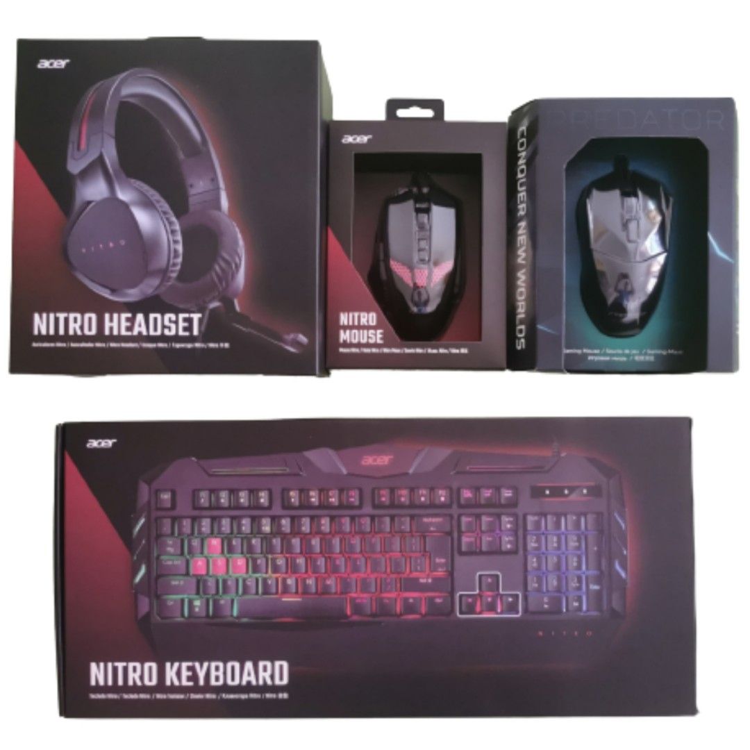 Acer Gaming Accessories (Nitro Keyboard, Mouse, Headset, Predator ...