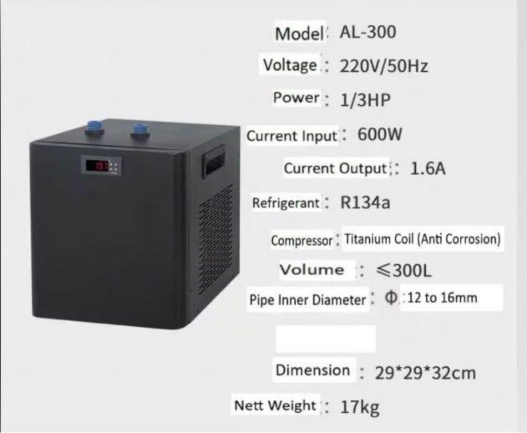 AL 300 Aquarium chiller, Pet Supplies, Homes & Other Pet Accessories on ...