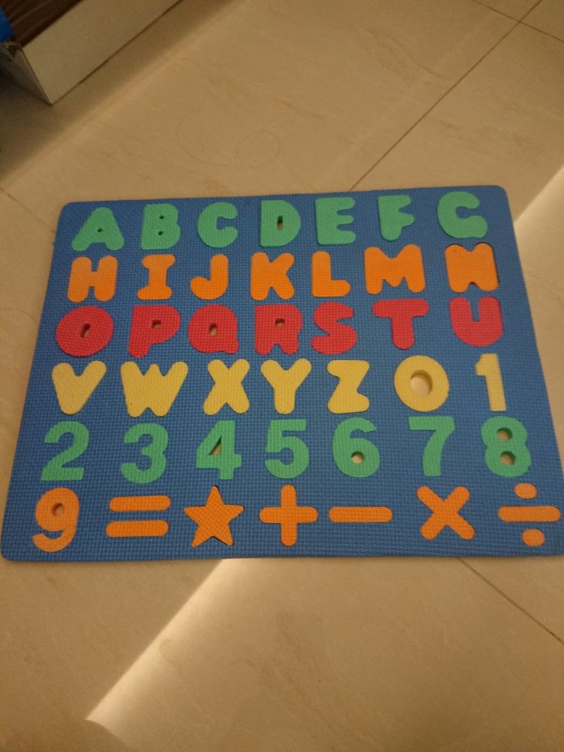 Alphabet foam puzzle, Hobbies & Toys, Toys & Games on Carousell