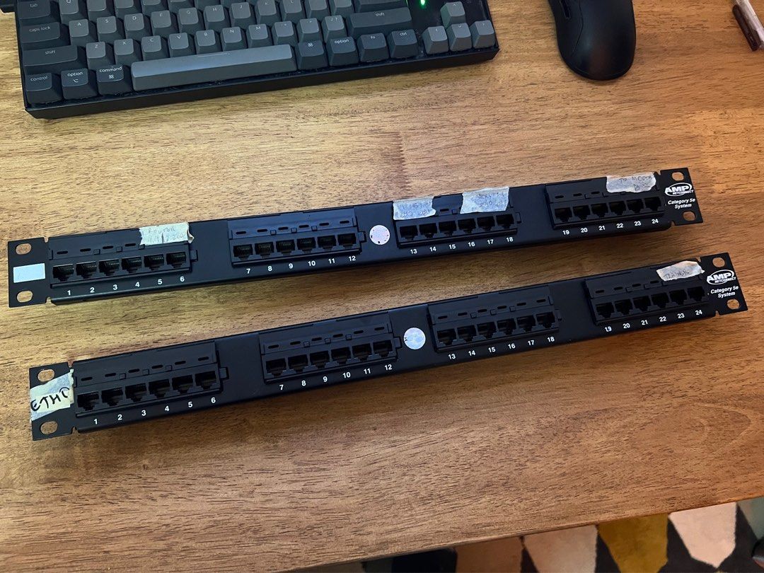 AMP Netconnect 24-port Patch Panel cat 5e ethernet server rack ...