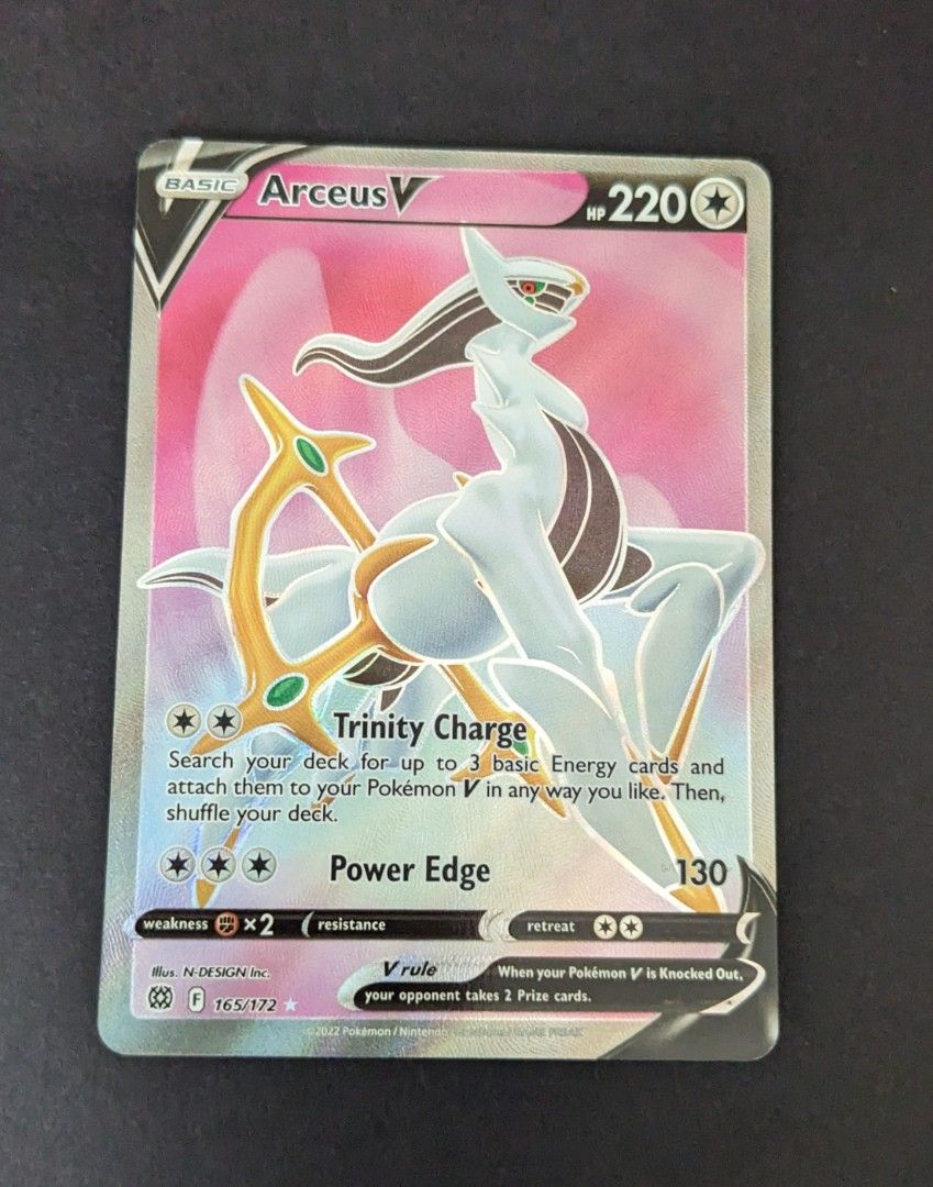 Arceus V FA Brilliant Stars Pokemon Card Tcg #2, Hobbies & Toys, Toys ...