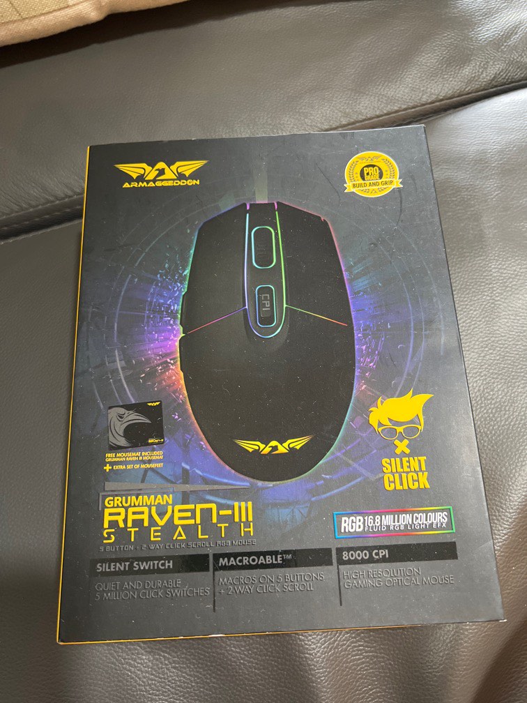 Armageddon Grumman Raven-III Stealth Gaming Mouse, Computers & Tech ...
