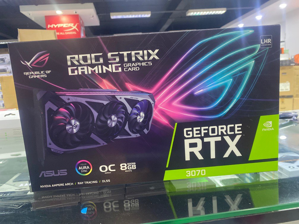 ASUS ROG STRIX RTX3070-O8G-V2-GAMING RTX3070 OC 8GB DDR6 VGA CARD (LHR ...