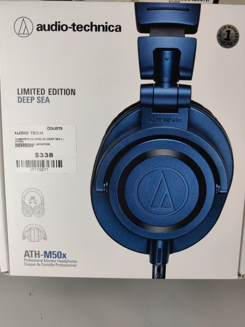 AUDIO TECHNICA ATH-M50X LIMITED EDITION DEEP SEA MONITOR WIRED ...