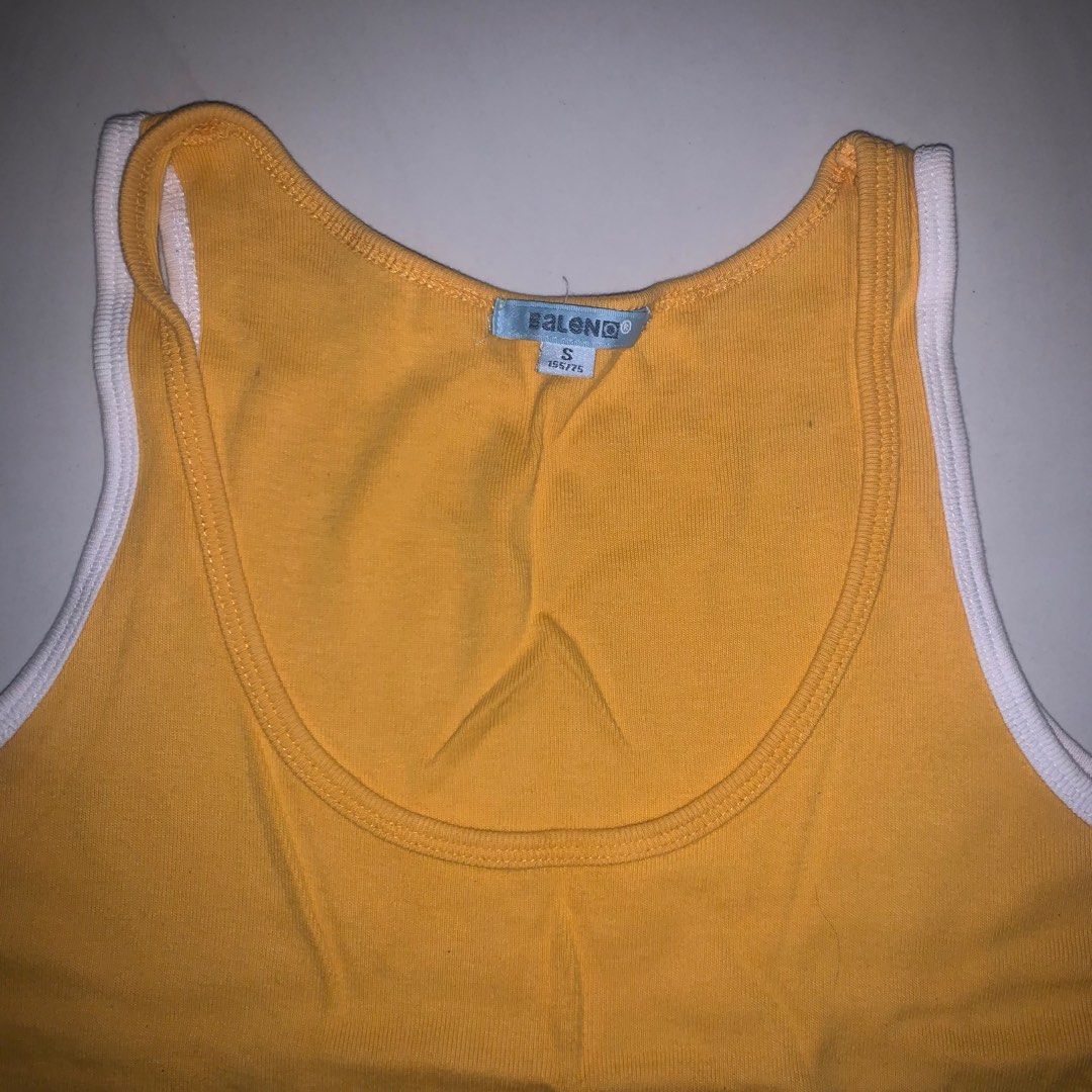 Baleno Sando in Yellow and White, Women's Fashion, Tops, Sleeveless on ...