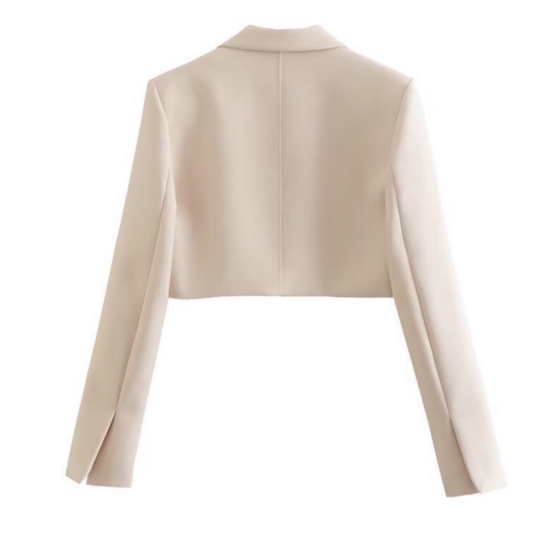 Beige crop jacket & skort, Women's Fashion, Dresses & Sets, Sets or ...