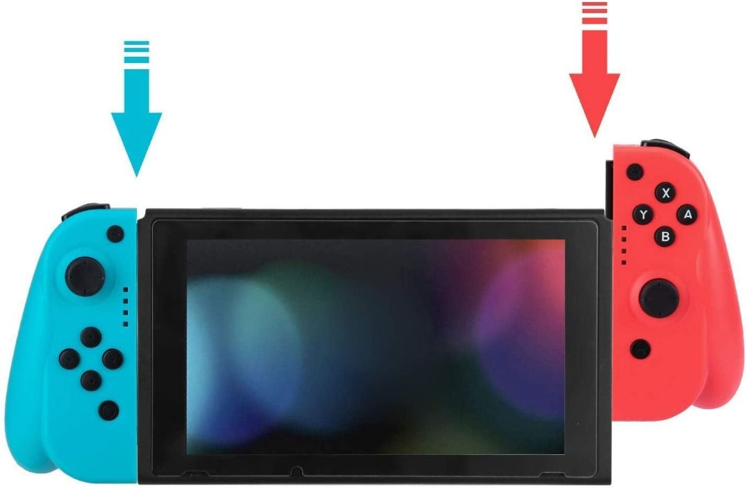 BestOff Wireless Controller for Switch, Neon Red Neon Blue Controllers ...