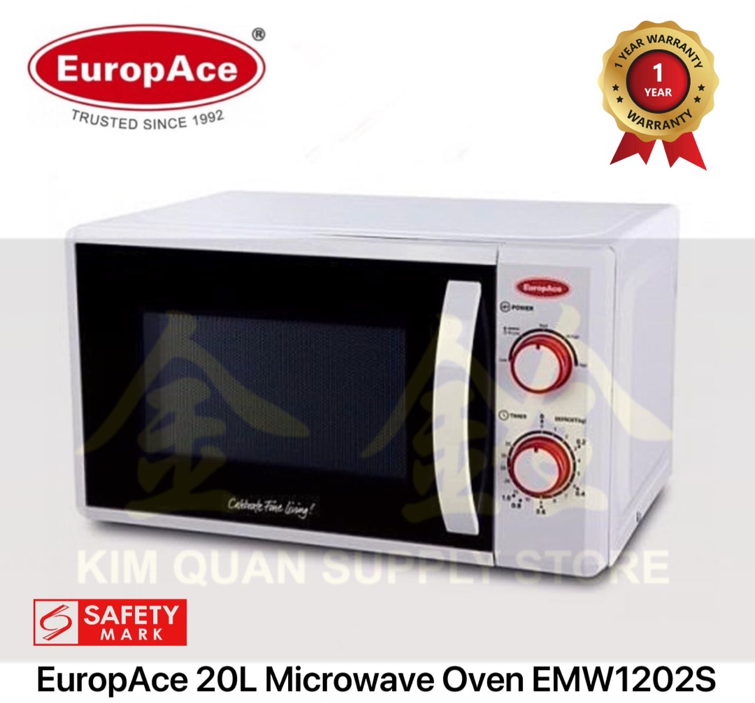 (BNIB 1 Year Warranty) EuropAce 20L Microwave Oven EMW-1202S, TV & Home ...