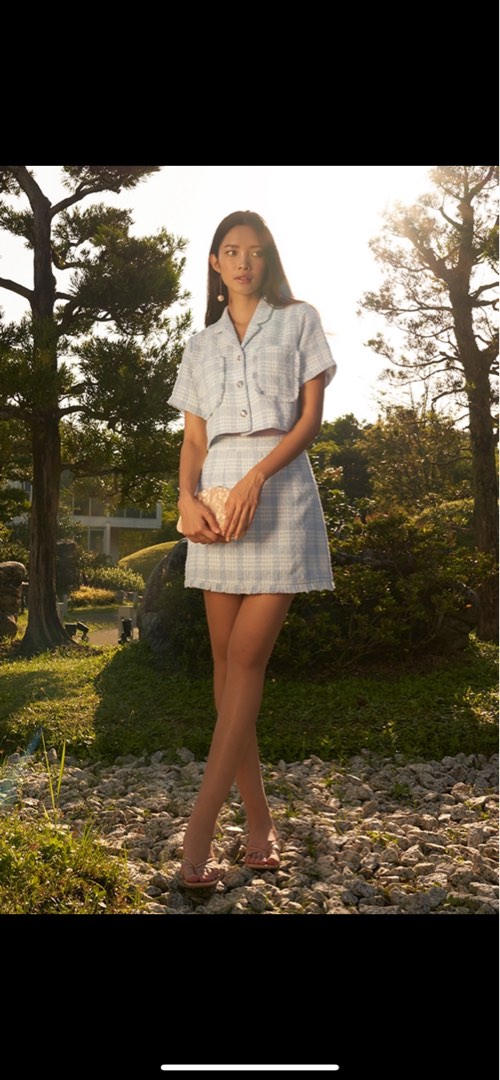 MALLORY SET (MALLORY POCKET TWEED OUTER AND SKORTS), Women's Fashion ...