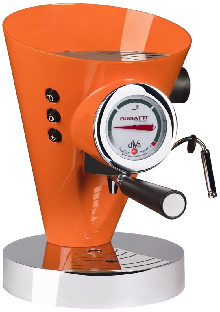 Bugatti DIVA-Espresso Coffee Machine Orange, TV & Home Appliances ...