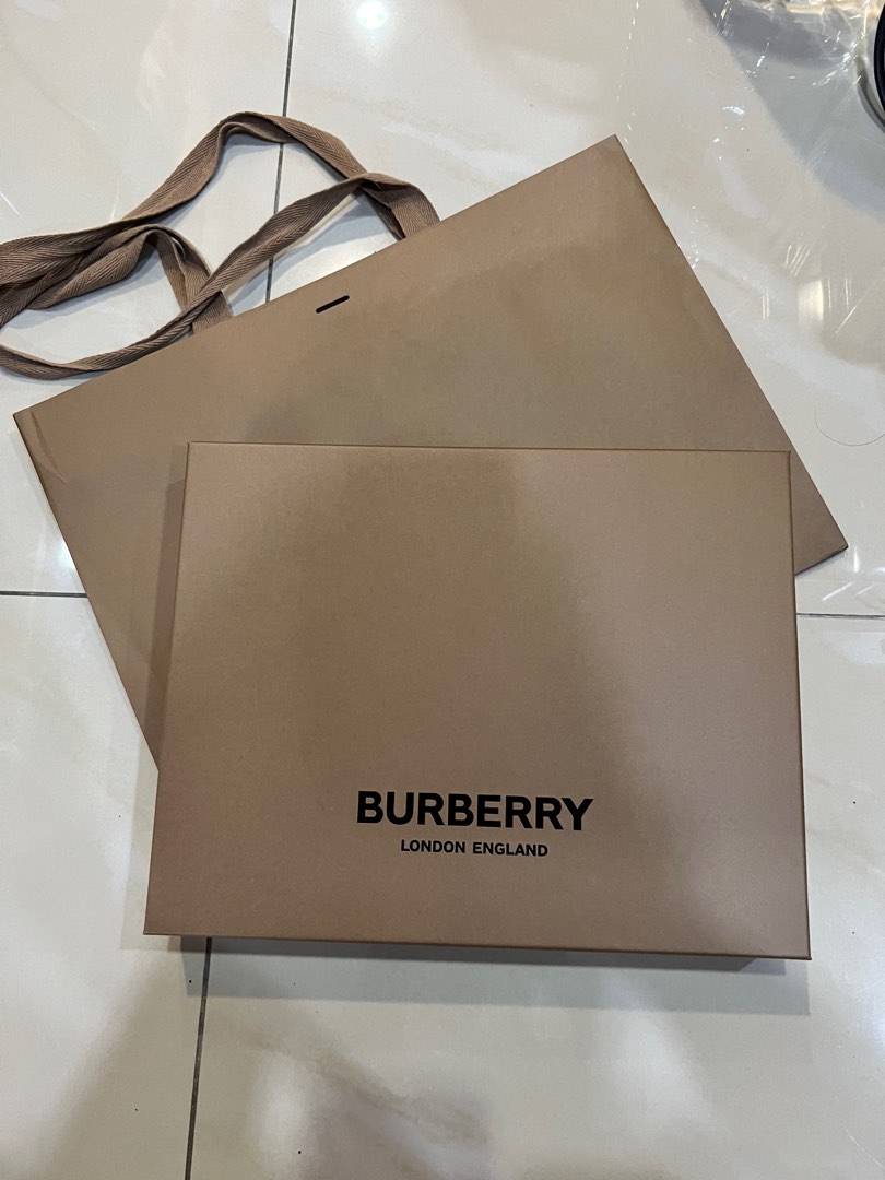 Burberry Paper Bag n Box, Luxury, Accessories on Carousell