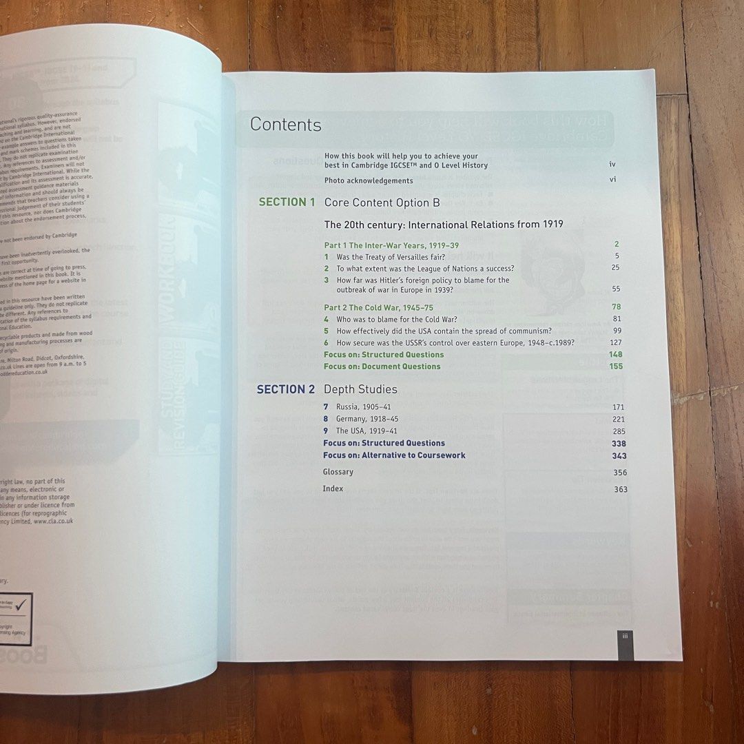 Cambridge Igcse And O Level History 3rd Edition Option B The 20th