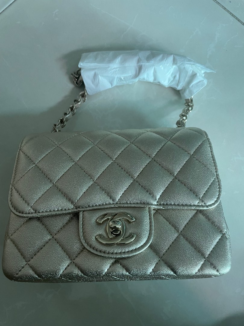 Chanel gold square mini, Luxury, Bags & Wallets on Carousell