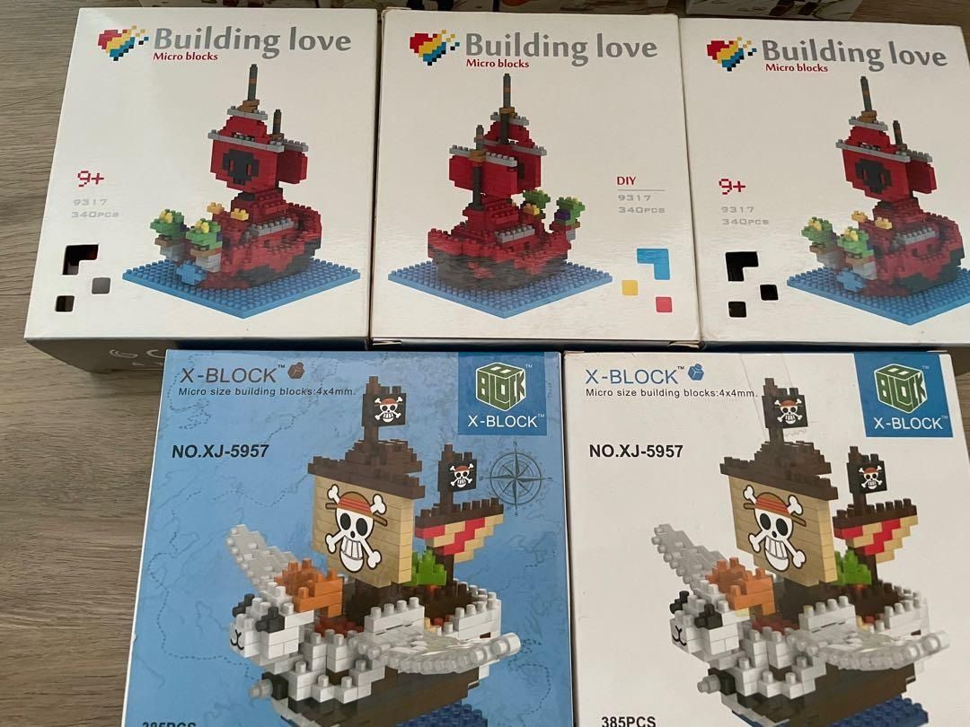 [CLEARANCE] 20 Nano blocks One piece Luffy Zorro Twin Head Dragon Boat ...