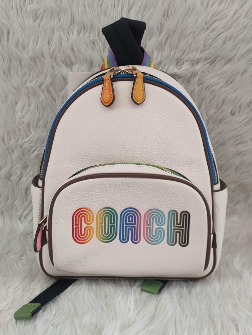 Coach Mini Court Backpack With Rainbow, Women's Fashion, Bags & Wallets ...