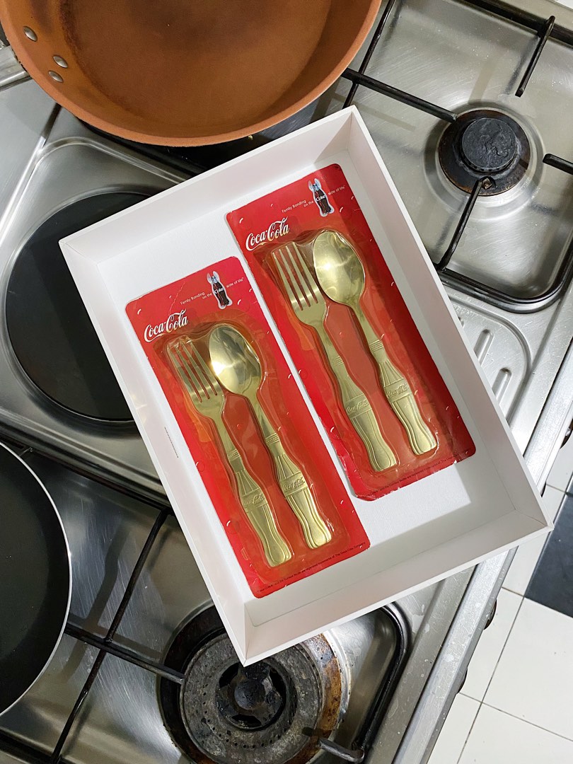 Coca Cola - Coke Contour Bottle - 2 Piece Stainless Steel Flatware ...