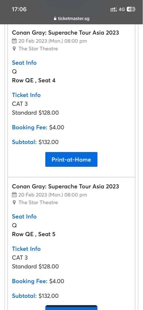 Conan Gray concert ticket, Tickets & Vouchers, Event Tickets on Carousell