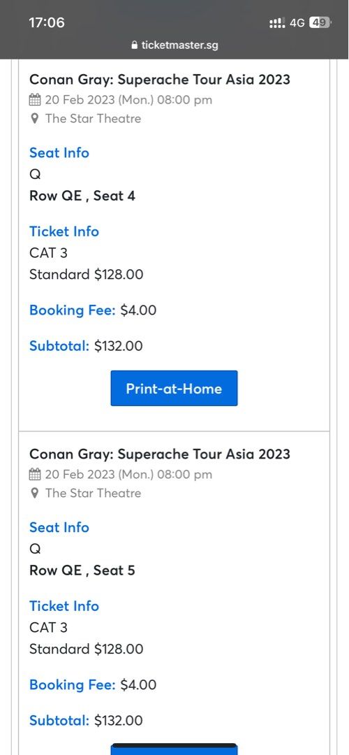 Conan Gray concert ticket, Tickets & Vouchers, Event Tickets on Carousell