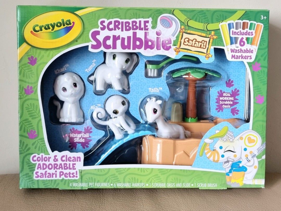Crayola Scribble Scrubbie Safari Animals Tub Playset, Hobbies & Toys ...