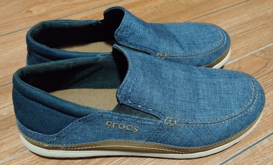 Crocs Denim Shoes size 10, Men's Fashion, Footwear, Casual Shoes on ...