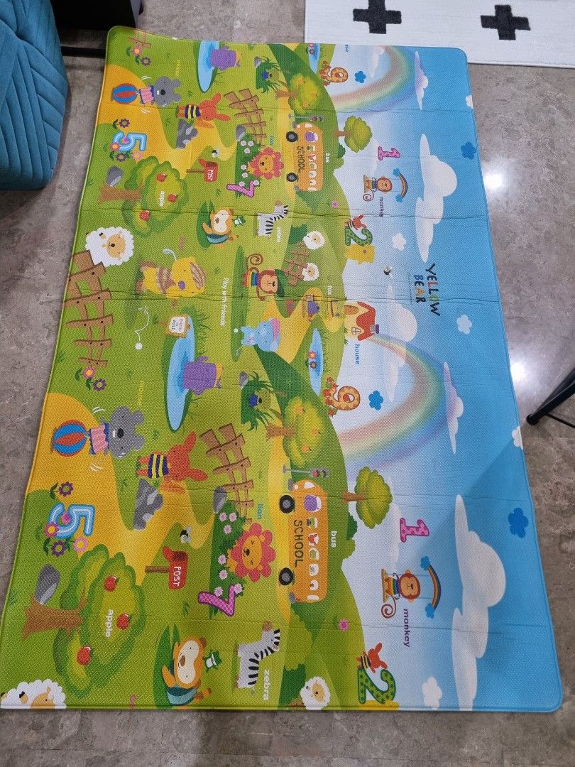 Cushioned korean play mat, Babies & Kids, Infant Playtime on Carousell