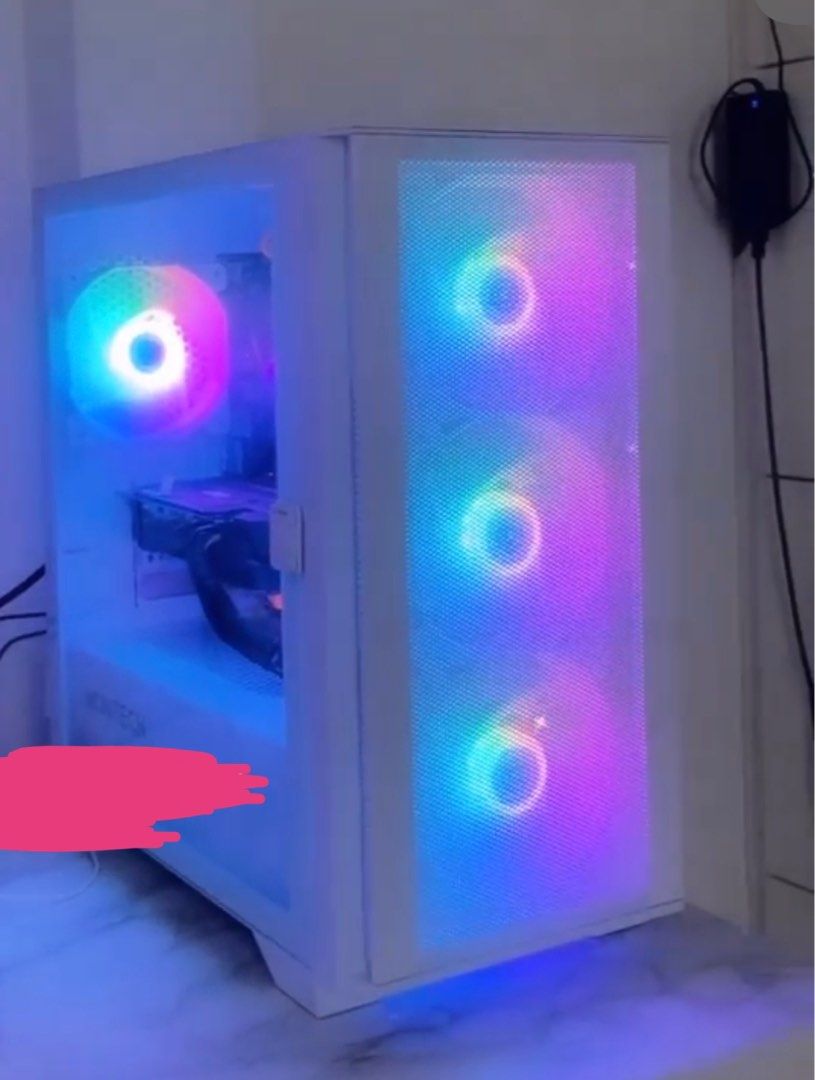 Custom White Gaming PC RGB, Computers & Tech, Desktops on Carousell