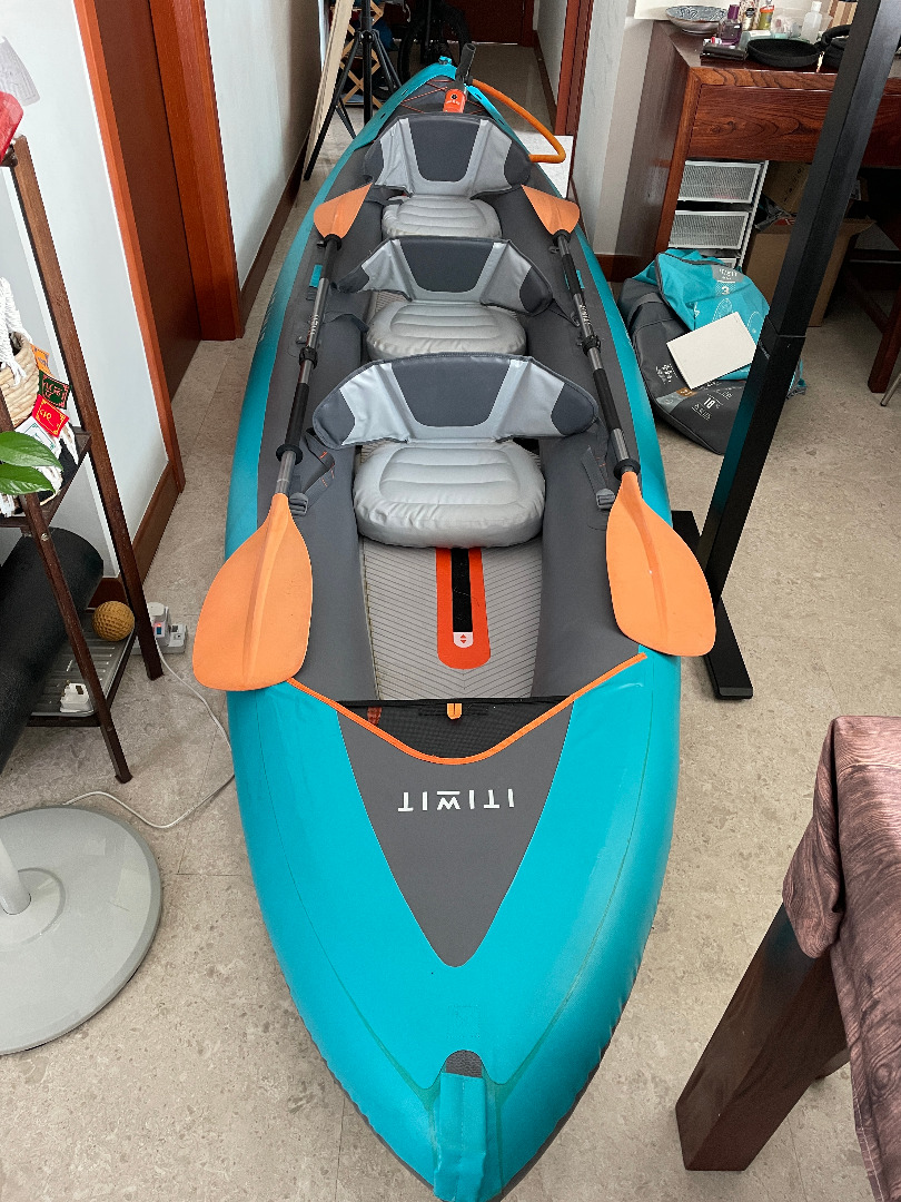 Decathlon ITIWIT - Inflatable Touring 100 Kayak - 2 or 3 Person, Sports ...