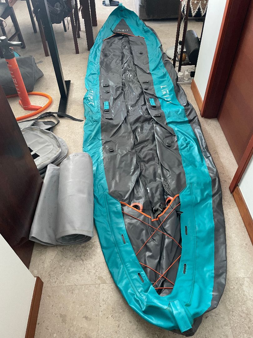Decathlon ITIWIT - Inflatable Touring 100 Kayak - 2 or 3 Person, Sports ...
