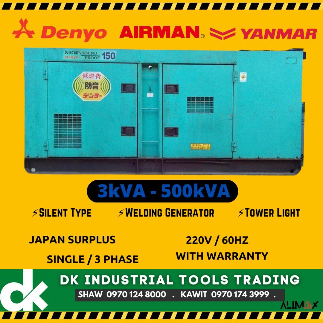 DENYO 25kva 15kva Japan SoundProof Slightly used Diesel Generator 3 ...