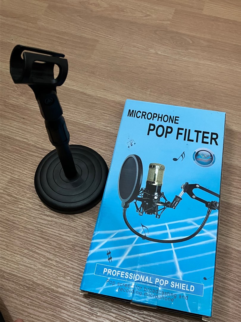 Desk Mic stand and Pop filter set, Audio, Other Audio Equipment on ...