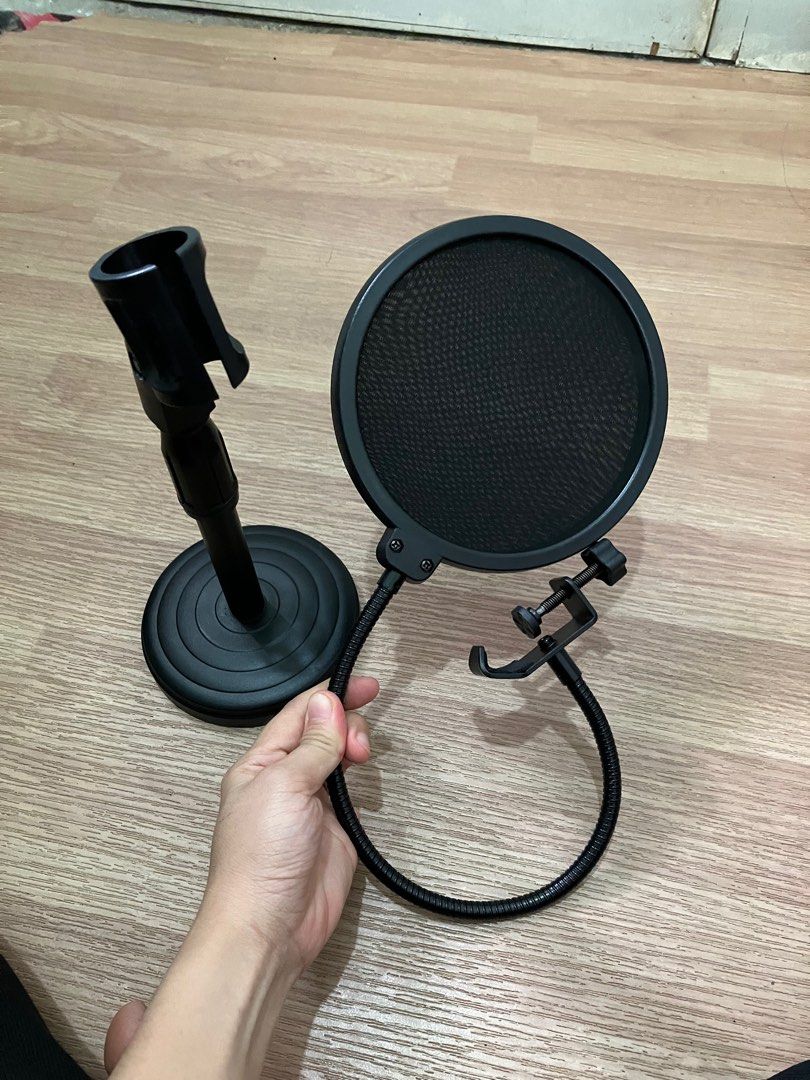 Desk Mic stand and Pop filter set, Audio, Other Audio Equipment on ...