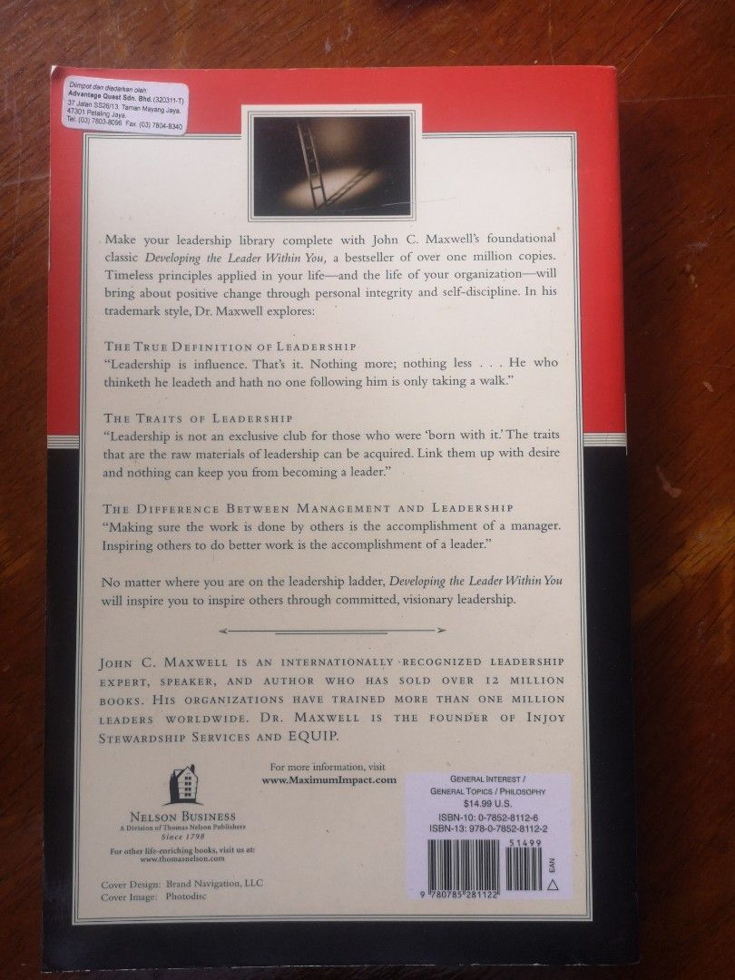 Developing The Leader Within You John C Maxwell Hobbies And Toys